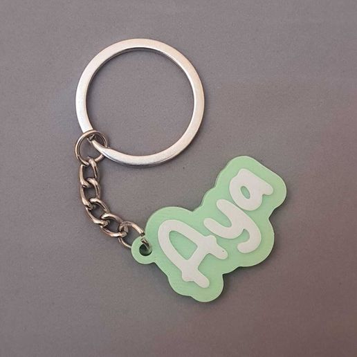 🗝️ "Aya" English Name Keychain・ STL File for 3D printing・Cults