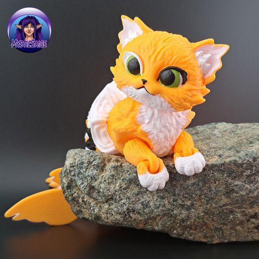 3D file MerCat - Mermaid Cat 🧜‍♀️ ・3D print design to download・Cults