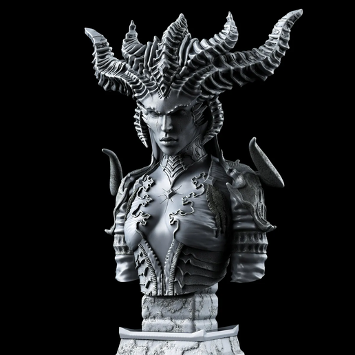 Бесплатный 3D файл Lilith bust (Pre-Supported) 3D STL 👤 ・3D-печатный ...