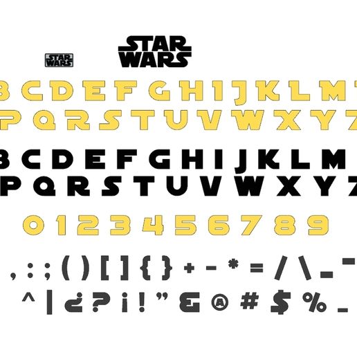 star wars number symbols