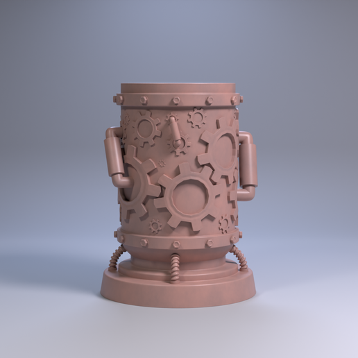 ⚙️ Steampunk Gear Pen Holder – Pencil Holder - Victorian Brass Desk ...