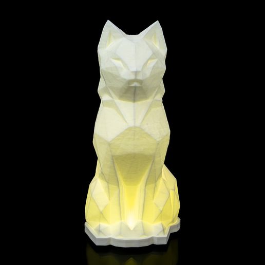 arquivo STL Low Poly Cat Table Lamp 🐱 (3MF)・design de impressão 3D para ...