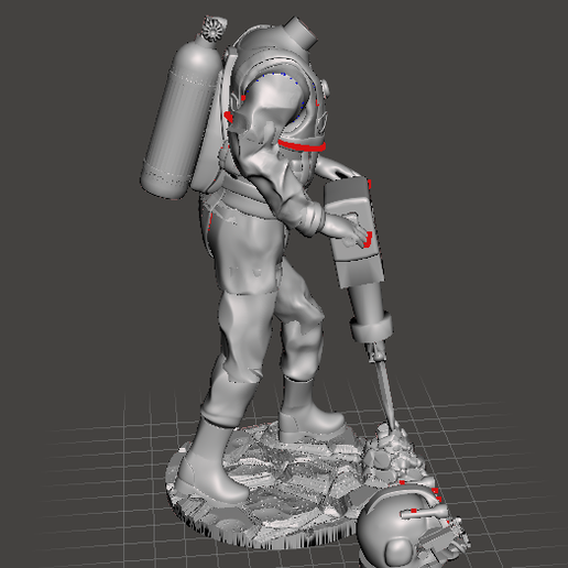🤿 commercial diver at work・ STL File for 3D printing・Cults