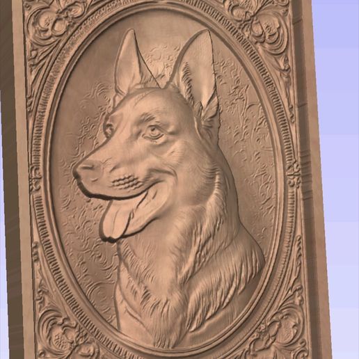 🐕 German Shepard - dog・ STL File for 3D printing and CNC machining ...