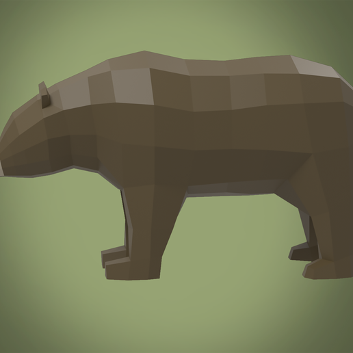 3D file Stylized lowpoly BEAR 🐻 ・Model to download and 3D print・Cults
