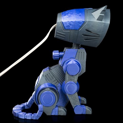 3D file Mecha Cat - Table Lamp 🐱 ・3D printing model to download・Cults