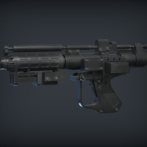 🤖 E-5 COMMANDO DROID BLASTER LIFE SIZE FOR 3D PRINT (1:1, 1:6, 1:12 ...