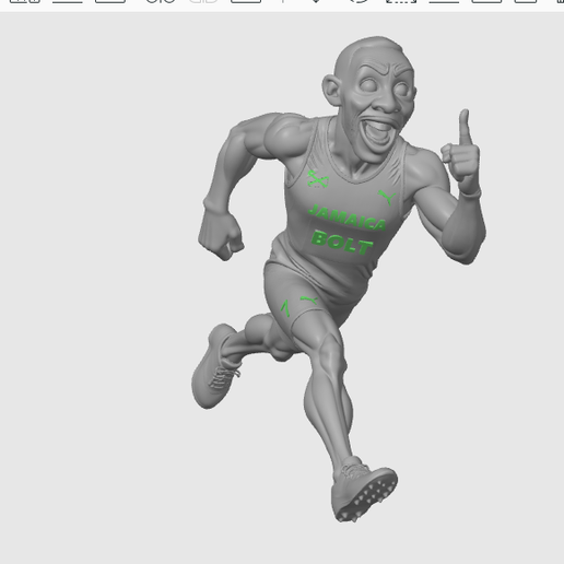 🔩 USAIN BOLT DOLL SCULPTURE・ STL File for 3D printing・Cults