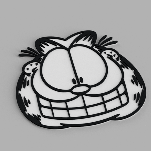 🖼️ Garfield Smiling Picture Wall・Archivo STL para ・Cults
