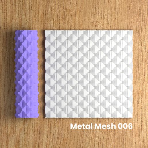 🔧 Metal Mesh 006 | Texture Roller・ STL File for ・Cults