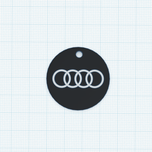 🚗 audi logo keychaın・ STL File for 3D printing・Cults