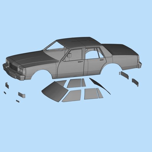 📁 3D printing STL file Chevrolet Caprice Classic RCcar・ 3D File for 3D ...