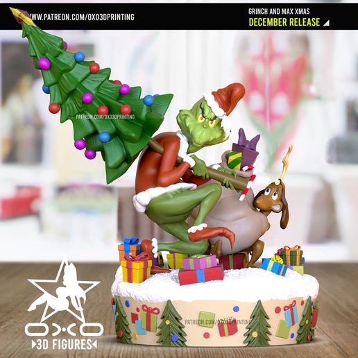 🎄 Grinch and Max Christmas Figure・ 3D File for 3D printing・Cults