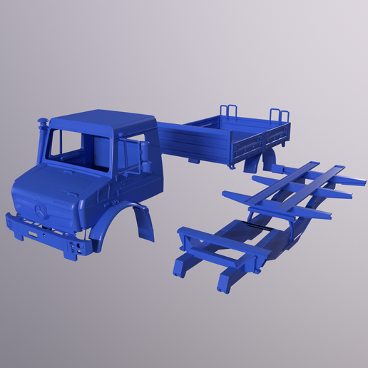 STL-Datei Mercedes-Benz Unimog Druckbarer Aufbau・Design für 3D-Drucker zum herunterladen・Cults