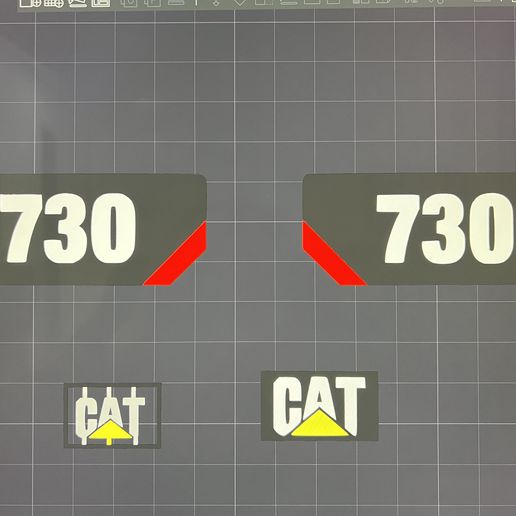 STL file Decals CAT 730 1/14 🐱 ・3D printer model to download・Cults