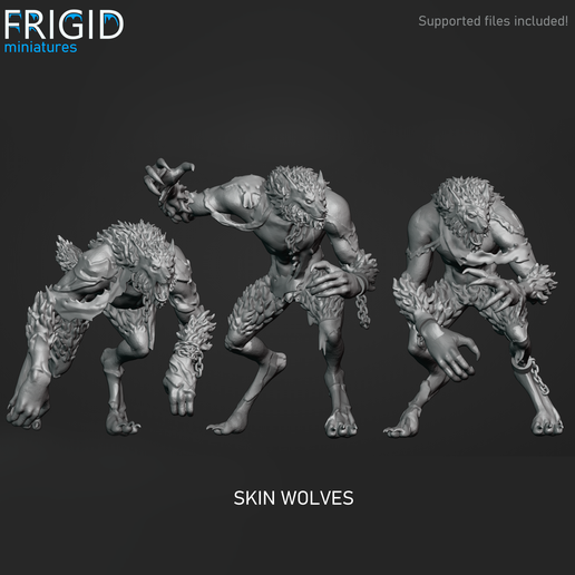 🐺 Skin Wolves・ STL File for 3D printing・Cults