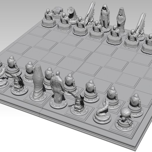♟️ Dune themed chess・Free 3D File for 3D printing・Cults