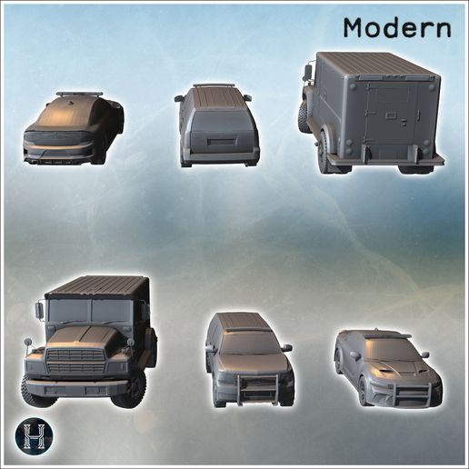 3D file Modern police vehicle (incl. Chevrolet Tahoe and Dodge Charger ...