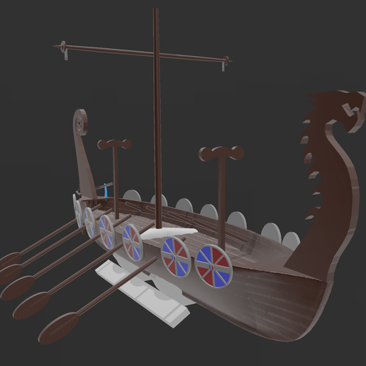 3D file VIKING BOAT 🛥️ ・3D print design to download・Cults