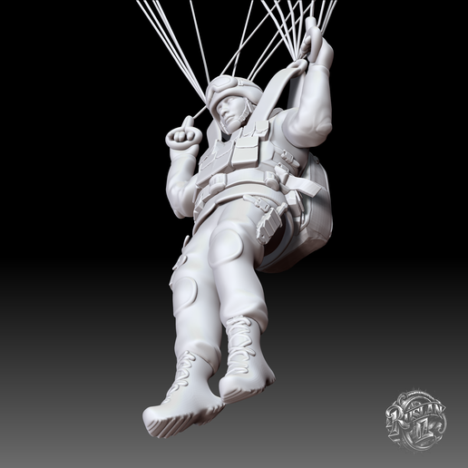 🪖 Military Paratrooper #2・ STL File for 3D printing and CNC machining ...