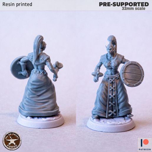 ♀️ Orc Female Shaman Two Models・ 3D File for 3D printing・Cults