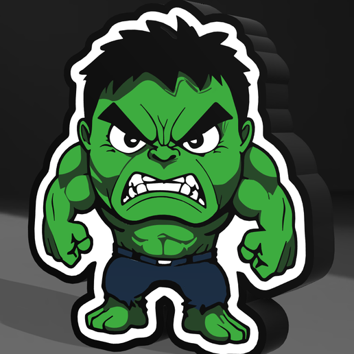 Archivo 3MF Hulk Marvel Lightbox 💡 ・Diseño de impresora 3D para ...