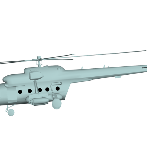 OBJ file Mil Mi-17 🛩️ ・3D printing model to download・Cults