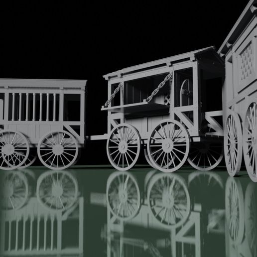 🛞 Fantasy RPG Wagon Set 28MM・ STL File for 3D printing・Cults