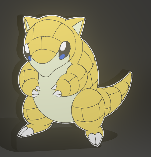 🐉 Lightbox pokemon Sandshrew #027・ 3MF File for 3D printing・Cults