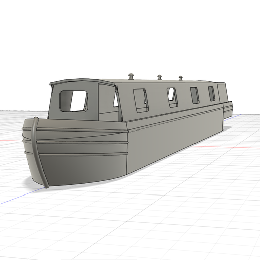 🛥️ Narrowboat Canal Boat Barge - (1/14, 1/32, 1/43 O, 1/87 HO, 1/76 OO ...