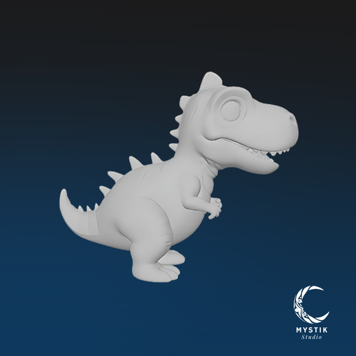 🦖 T-Rex Chibi Dinosaur - King of the Dinosaurs in adorable version・ STL ...