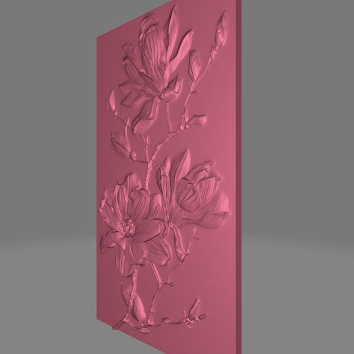 💐 Magnolia Blossoms Poster Home Decor・ STL File for 3D printing・Cults