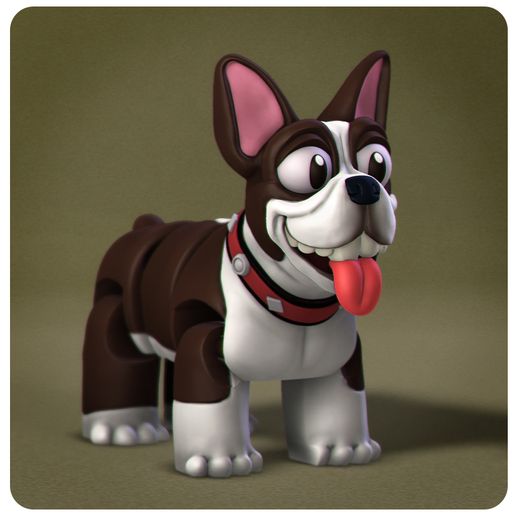 3D file Happy Dogs Boston Terrier 🐕 ・3D printing idea to download・Cults