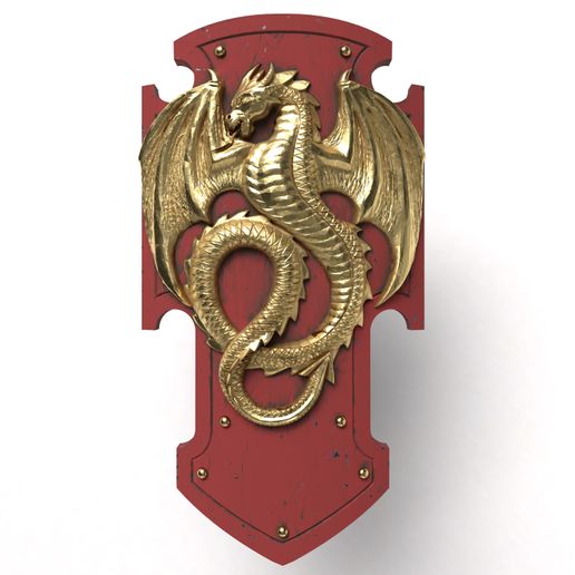 🐉 Salamanders dragon power shield・Free STL File for 3D printing・Cults