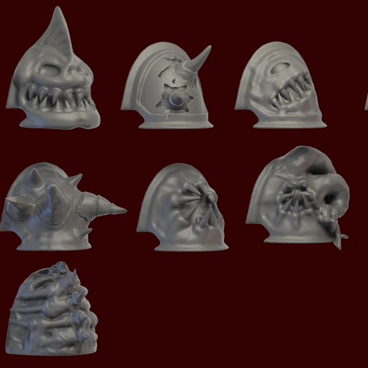 🎲 PoR MK4 Blessed Shoulder Pauldrons・ 3D File for 3D printing・Cults