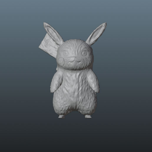 Archivo STL Pikachu con pelo 🐉 (OBJ)・Objeto para impresora 3D para ...