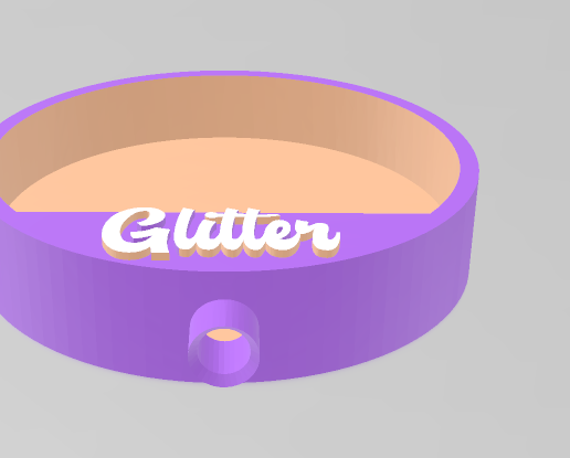 📁 Cursive Glitter Tray Round STL File・ STL File for 3D printing・Cults