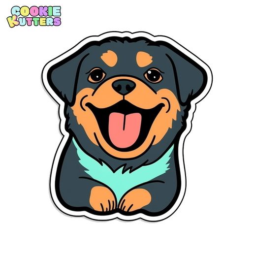 STL file ROTTWEILER HAPPY DOG COOKIE CUTTER MOLD 🐕 ・3D print design to ...