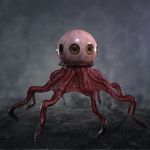 👽 Alien, Octopus, T- Ocellus, Eyeball (Figure)・ STL File for 3D ...