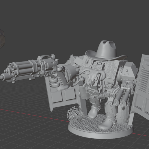 🤠 Cowboy Dreadnought・ STL File for 3D printing・Cults