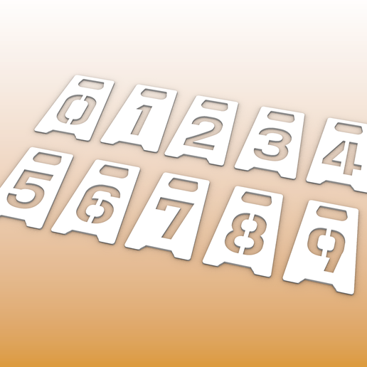 STL file Numbered Tags - Etiquetas numeradas 0-9 🧞‍♂️ ・Design to ...