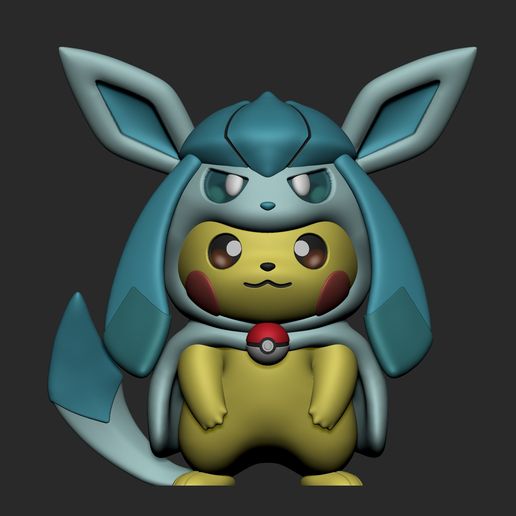 🐉 Pokemon - Pikachu Glaceon Cosplay New Version・ STL File for 3D ...