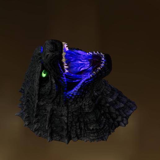 🎧 Godzilla Headphone Stand, Godzilla head, bust, high quality and ...