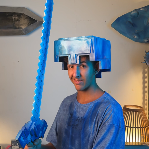 💎 Diamond Armor Helmet Minecraft Movie・ 3D File for 3D printing・Cults