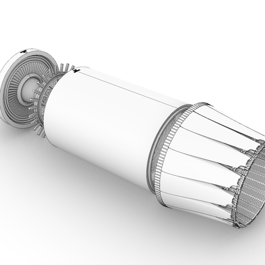 💯 F-16 F100 PW 100 Engine & Exhaust Nozzle・ STL File for 3D printing・Cults
