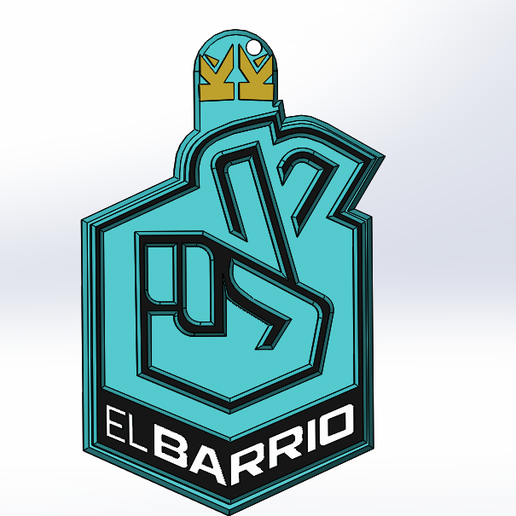 Free STL file ELBARRIO COAT OF ARMS KEYCHAIN 🧥 ・3D printable design to ...