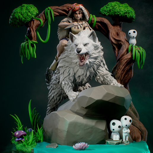 👸 Princess Mononoke・ 3D File for 3D printing・Cults