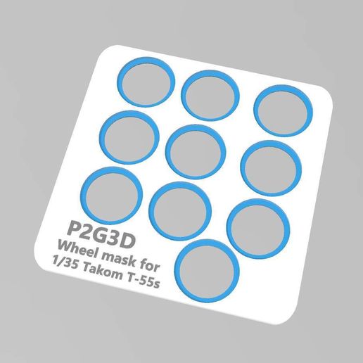 🛞 Wheel mask for 1/35 T-55 tank wheels (Takom kit measurements)・ STL ...