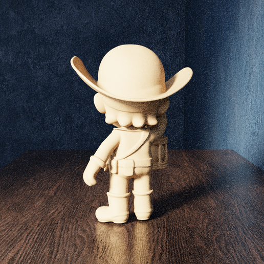 🤠 Cowboy Mario・ STL File for 3D printing・Cults