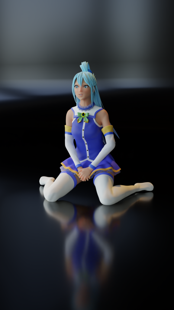 STL-Datei Aqua - Konosuba kostenlos herunterladen • Modell zum 3D-Drucken ・ Cults